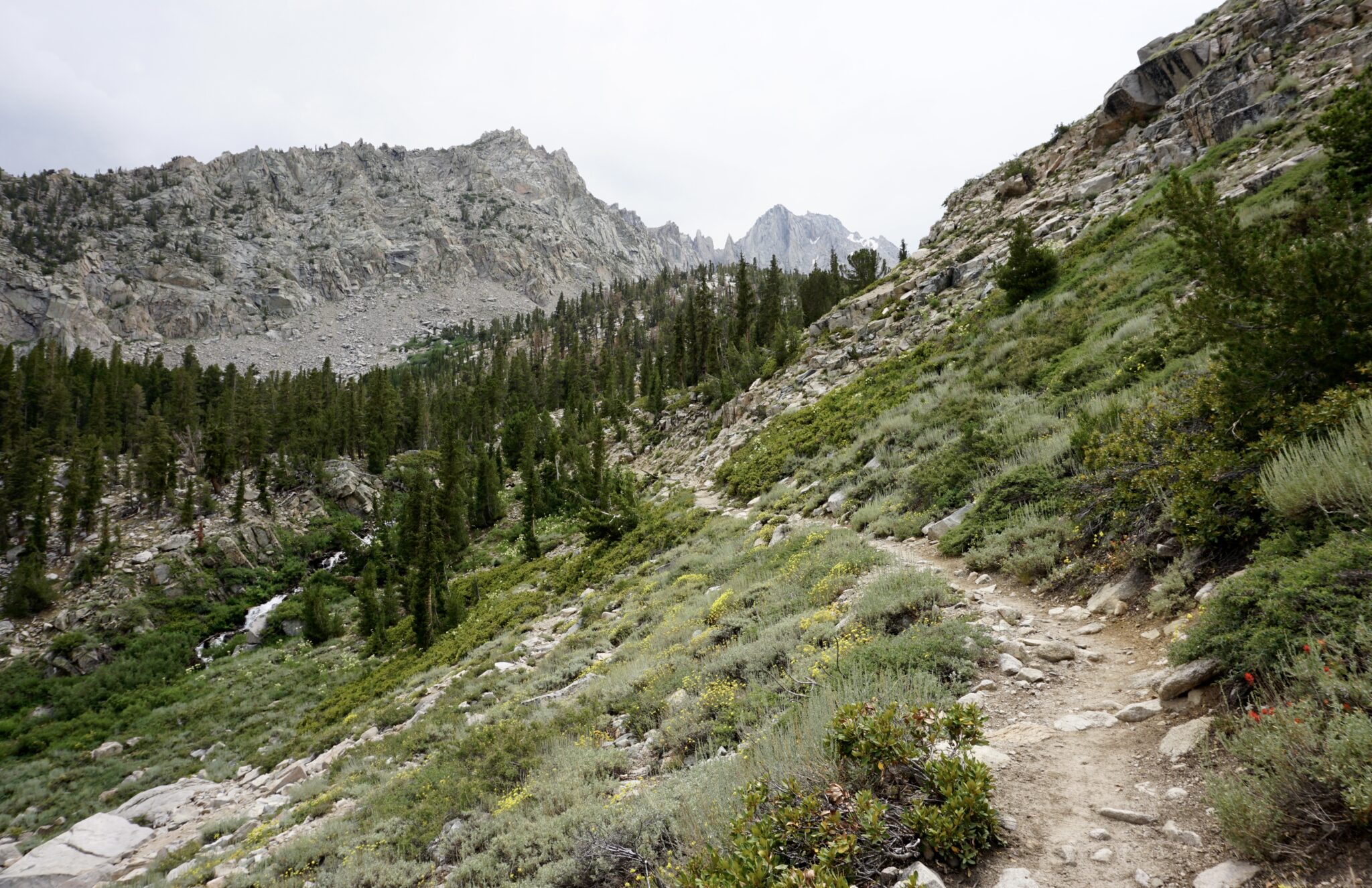 Hiking over Kearsarge Pass to Kearsarge Lakes - Beyond These Borders