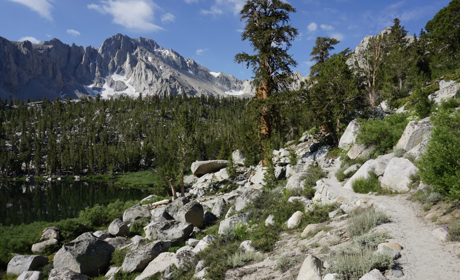 Hiking over Kearsarge Pass to Kearsarge Lakes - Beyond These Borders